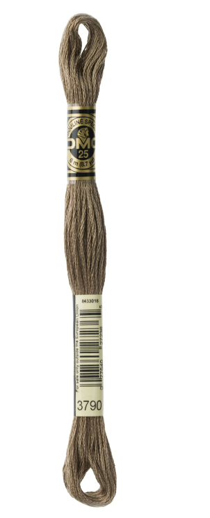 Linhas de Bordado Mouline Tons de Marrom DMC Linha de Bordado Mouline 3790