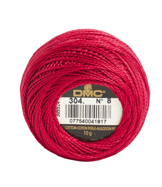 Tons de Vermelho Perlé DMC Perlé Vermelho 304