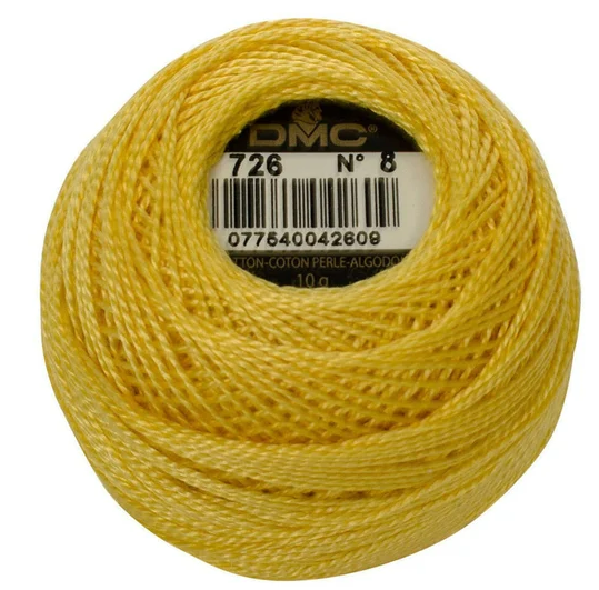 Tons de Amarelo Perlé DMC Perlé Amarelo 726